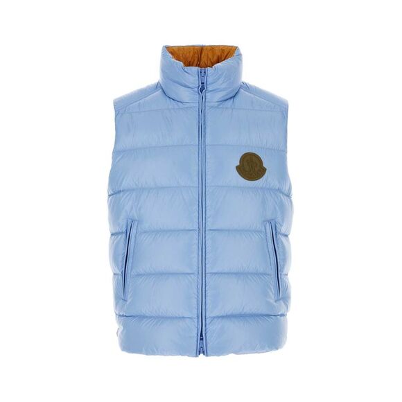 Moncler | Jackets & Coats | Moncler Light Blue Nylon Parke Sleeveless ...